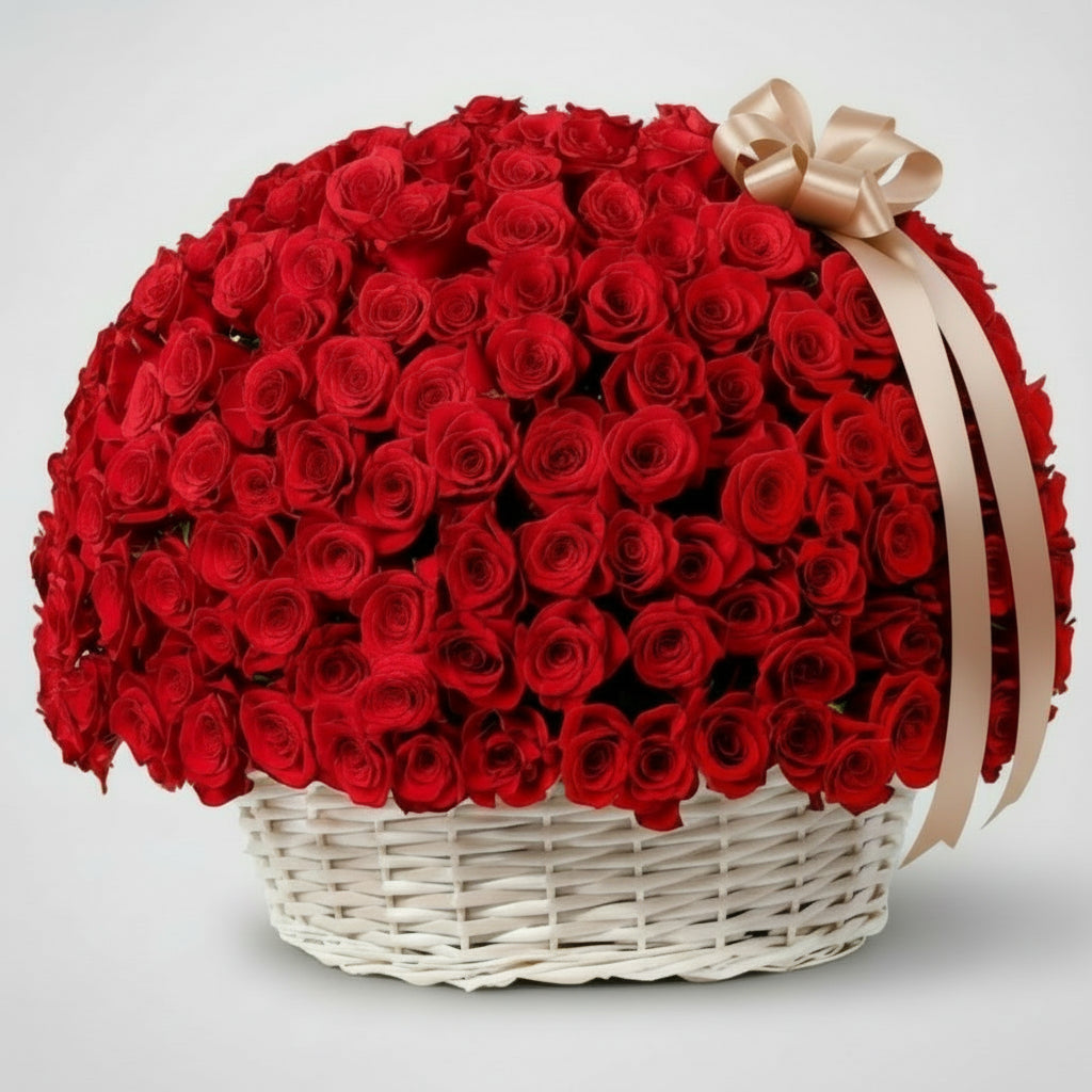 200 Red Roses Bouquet - Ultimate Luxury Kuwait Delivery | Pooji Flowers